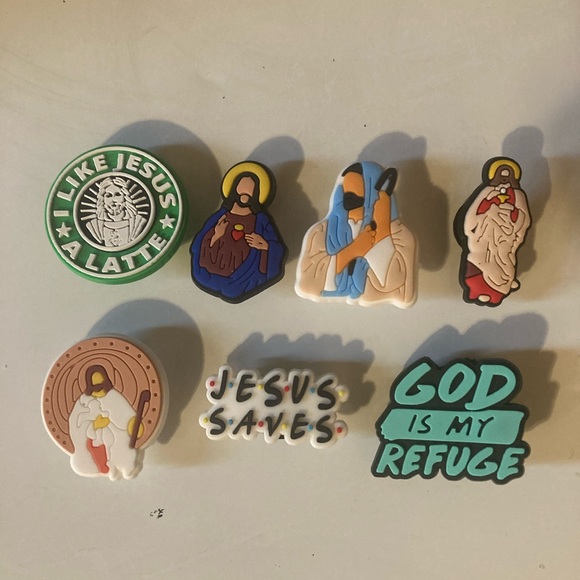 CROCS | Accessories | 7pcs Religious Shoe Charms | Poshmark